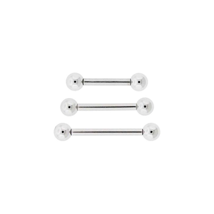 12G STEEL EXTERNALLY THREADED BARBELL – Blacksmith Tattoo