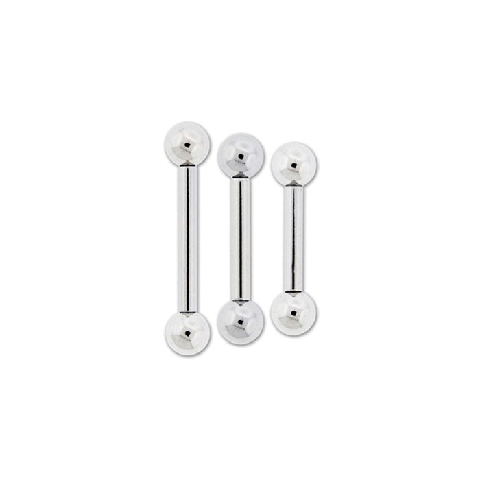 10G STEEL EXTERNALLY THREADED BARBELL – Blacksmith Tattoo