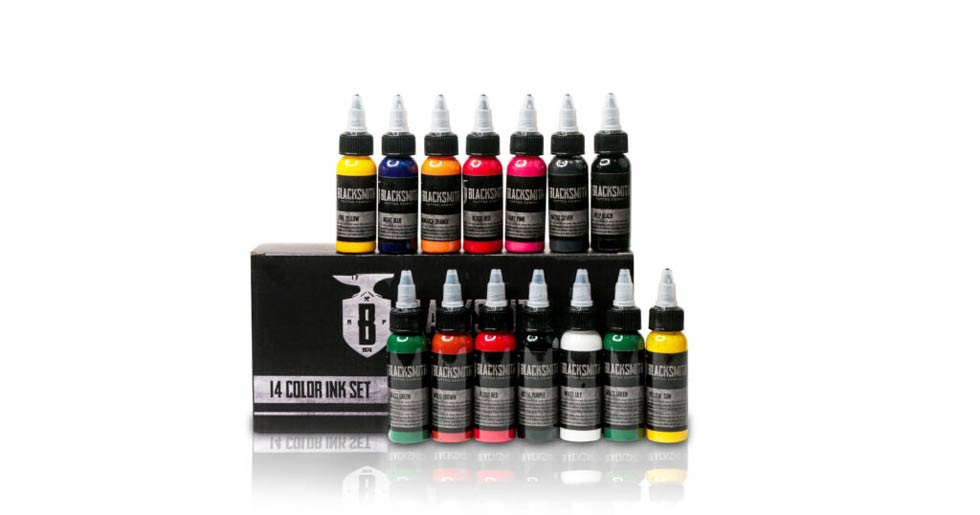 14 Piece Premium Color ink set – Blacksmith Tattoo